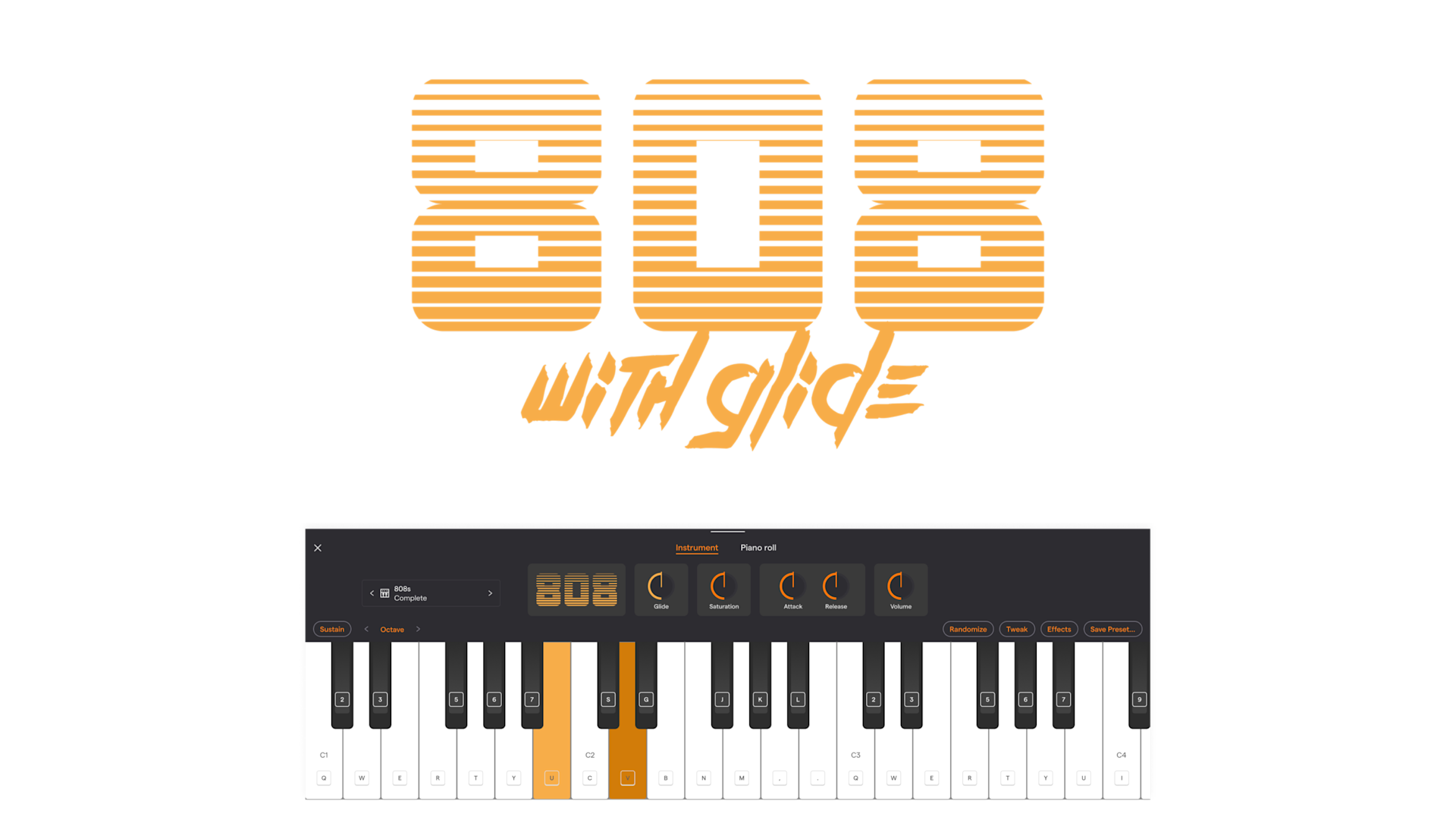 Soundtrap's 808 Bass with Glide
